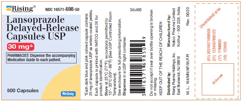 NDC 16571-0698-01 LANSOPRAZOLE 30 mg/1 Details | HelloPharmacist