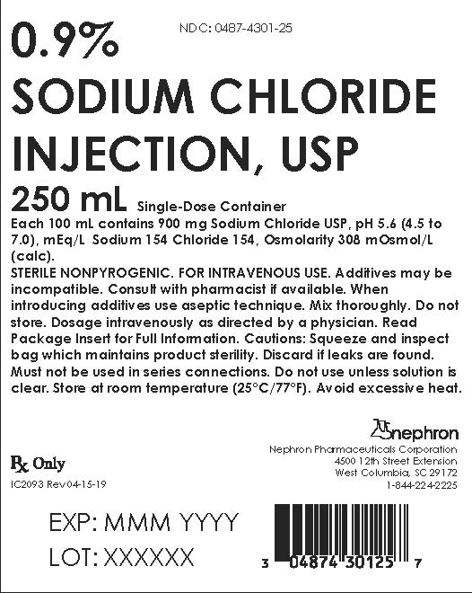 NDC 00487-4301-05 Sodium Chloride 9 mg/mL Details | HelloPharmacist