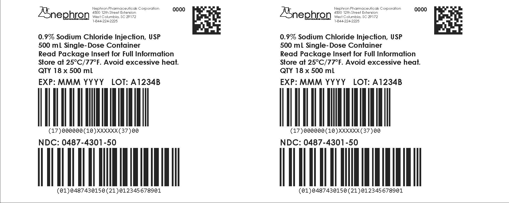 NDC 00487-4301-05 Sodium Chloride 9 mg/mL Details | HelloPharmacist