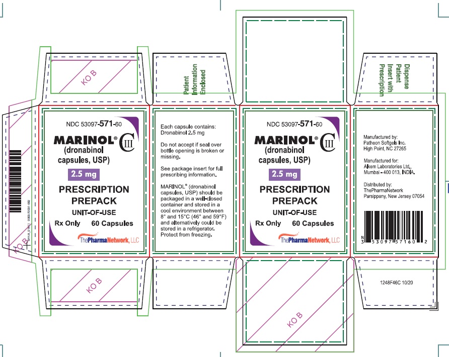 NDC 53097-0571-60 MARINOL 2.5 mg/1 Details | HelloPharmacist