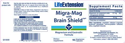 Migra-Mag With Brain Shield by Life Extension Details and Interactions ...
